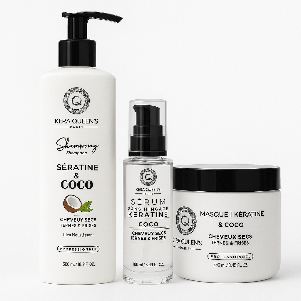 Kit Kera Queen’s Séricine & Coco – Shampooing, Masque Kératine & Sérum ...